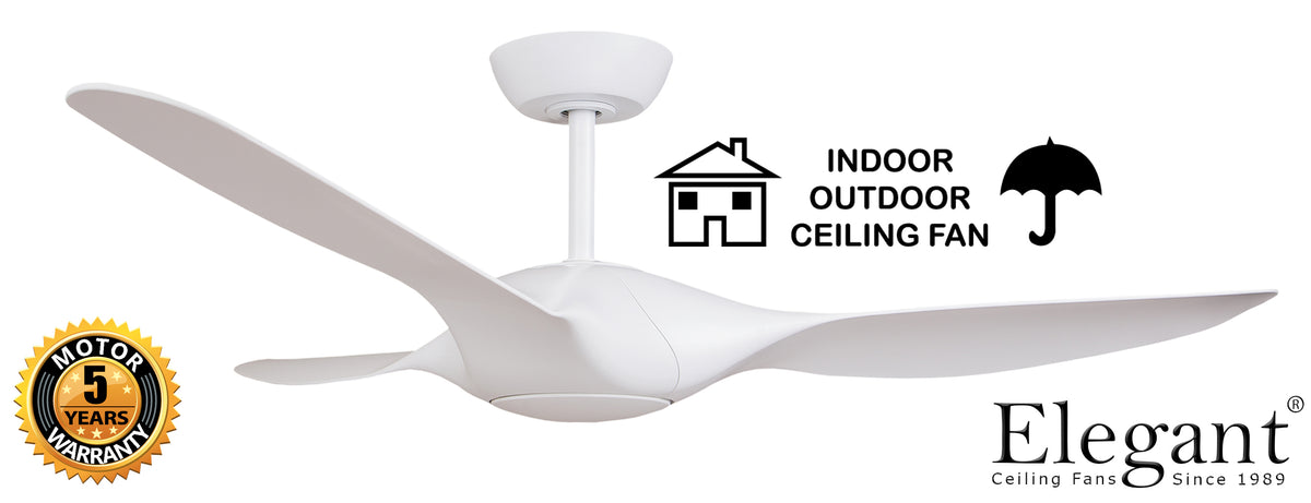 56'' Stealth - Matt White – Elegant Ceiling Fans - Cyprus | Online Shop