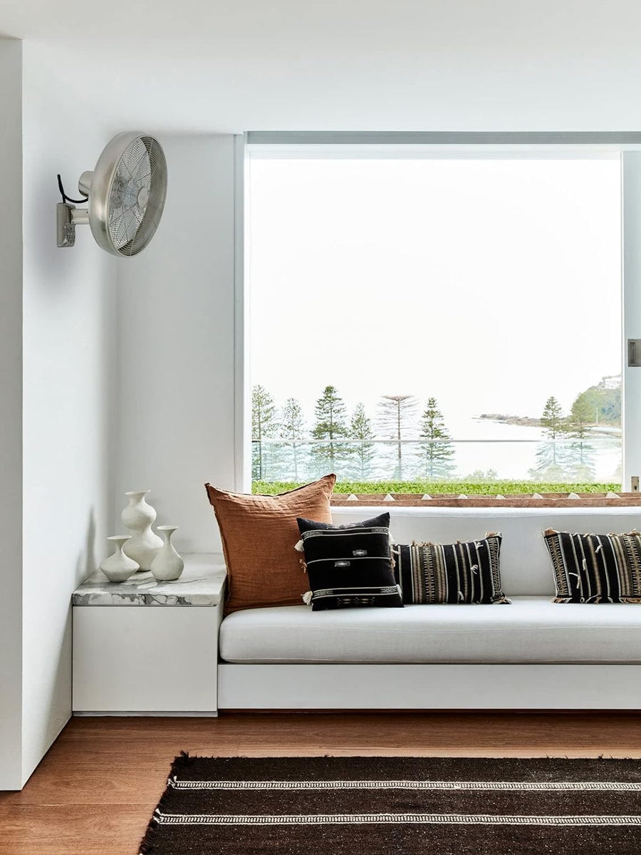 Lucci Air Wall Fan with Remote - Brushed Chrome – Elegant Ceiling Fans ...